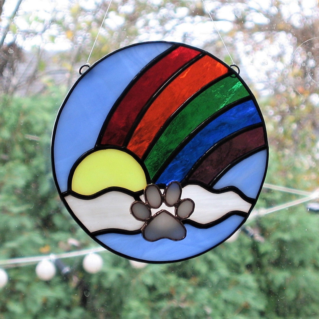 Rainbow Paw Sun Catcher - Etsy