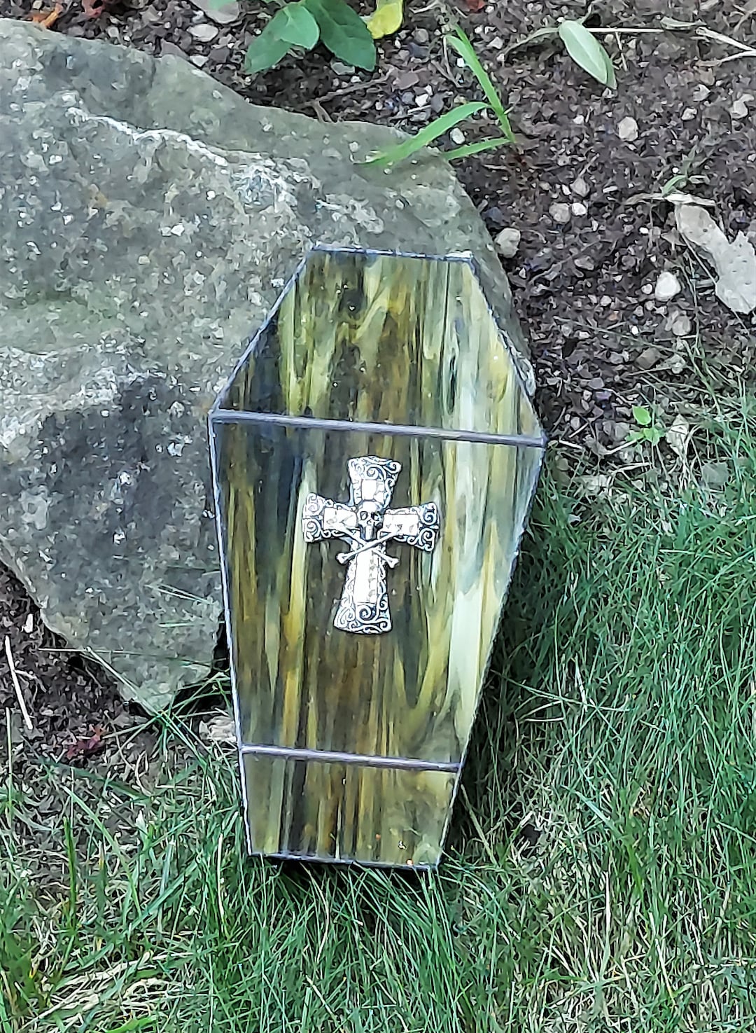 Stained Glass Coffin Jewelry Box - Etsy