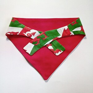 Welsh Flag Tie on Dog Bandana - Etsy