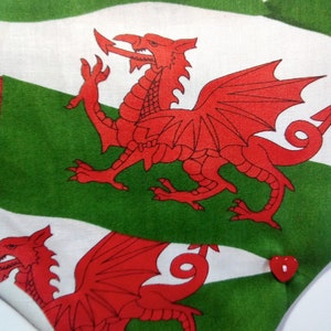 Welsh Flag Tie on Dog Bandana - Etsy