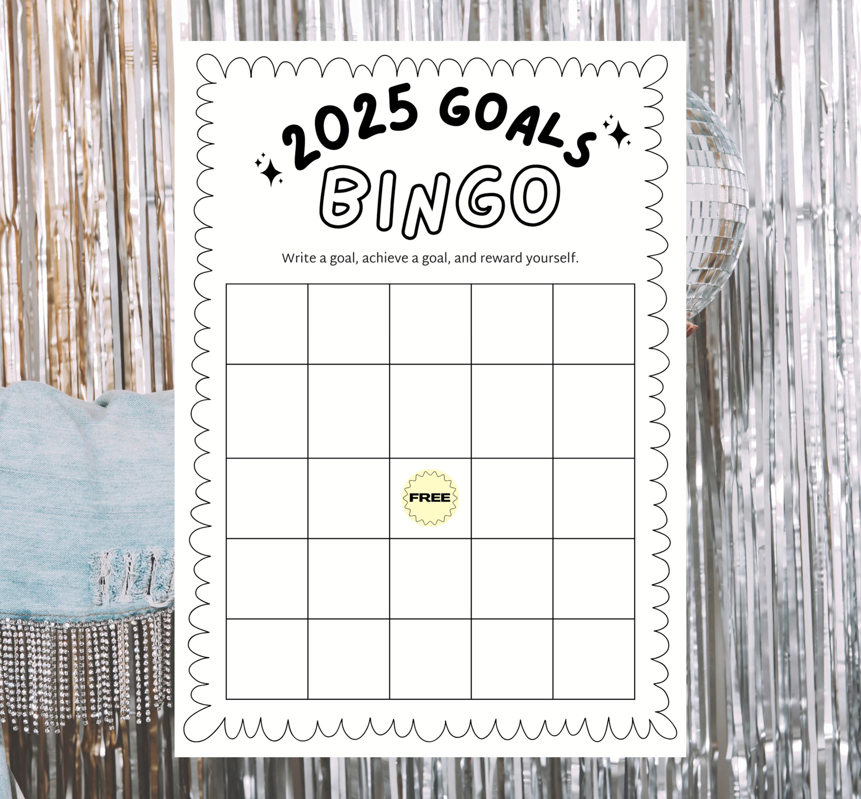 2025 Goals Bingo Digital Download, Printable Goal Tracker, Fun ...