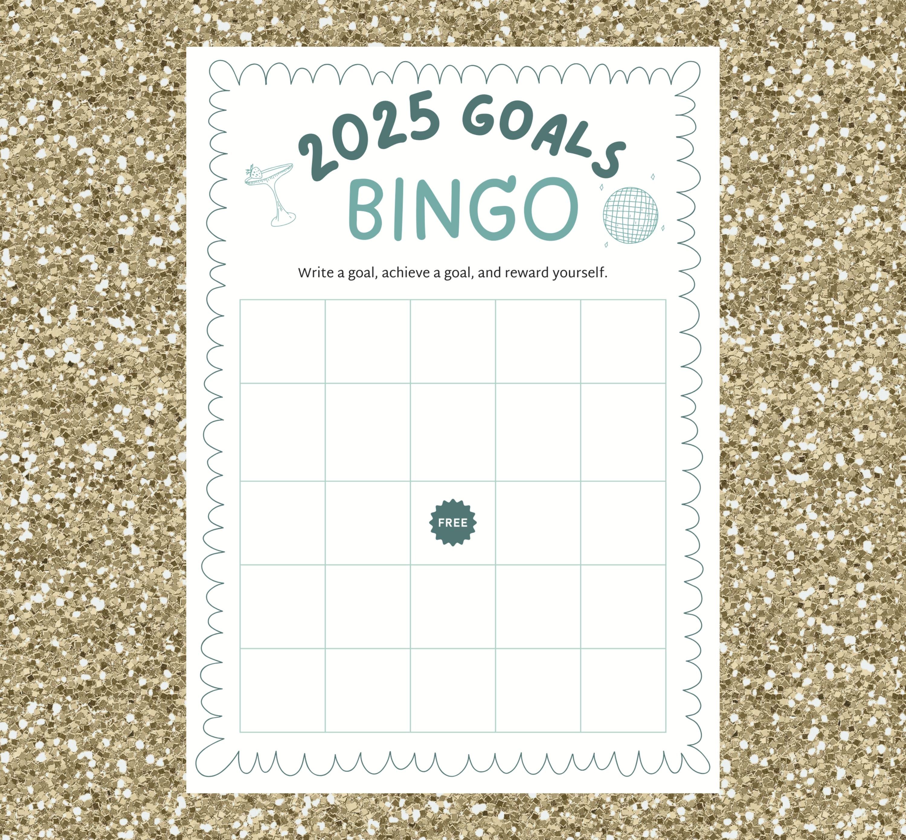 2025 Goals Bingo Digital Download, Printable Goal Tracker, Fun ...