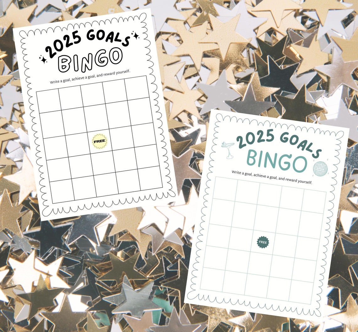 2025 Goals Bingo Digital Download, Printable Goal Tracker, Fun ...