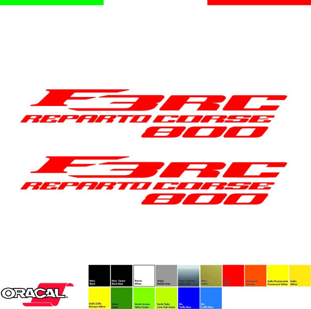 2 Compatible Stickers MV Agusta F3 800RC RACING DEPARTMENT mm. 240x45 ...