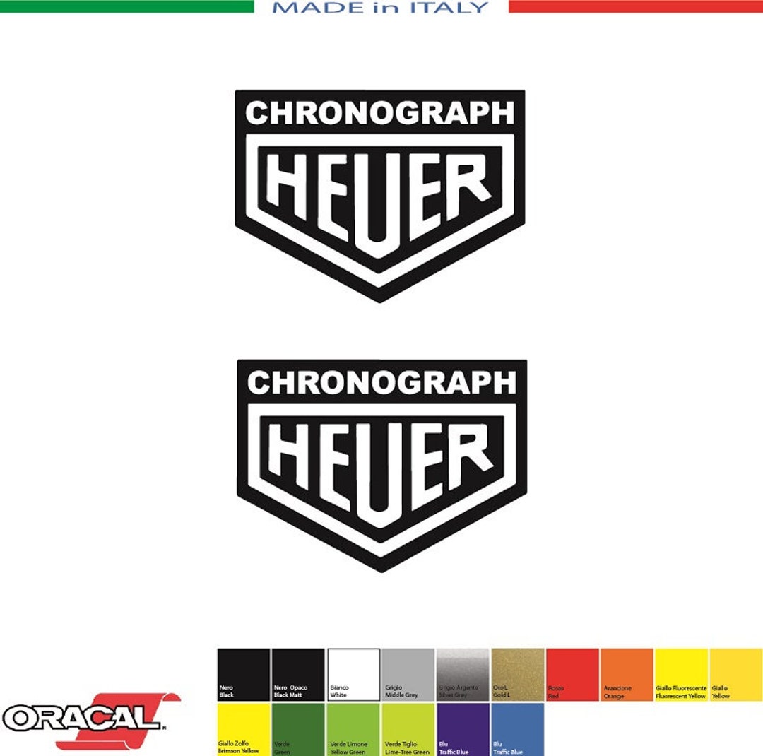 Kit 2 CRONOGRAPH HEUER Stickers Mm.95xmm.70 TAG Heuer - Decals Stickers ...