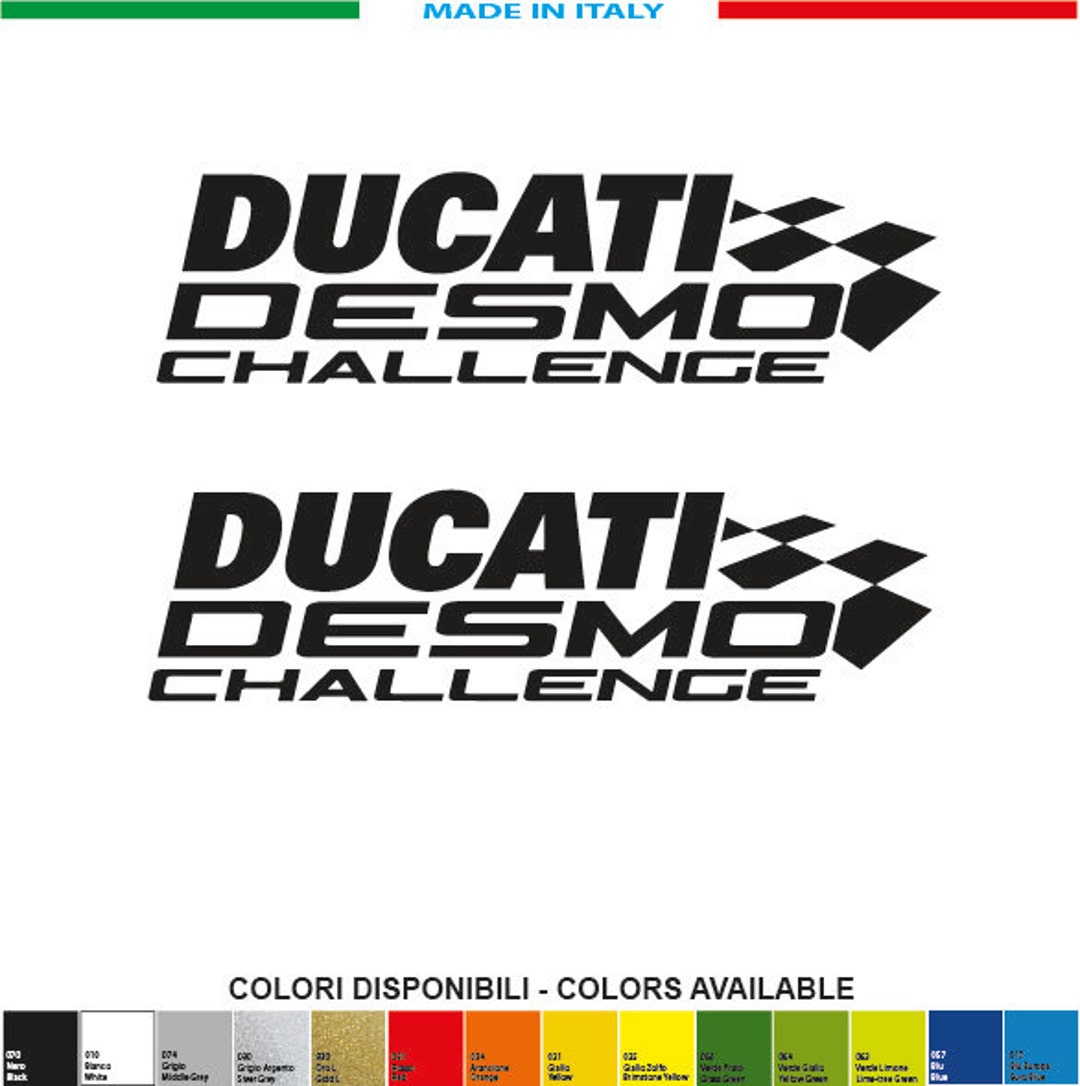 Kit 2 Adhesives Ducati Desmo CHALLENGE Mm. 150xmm. 40-decals Stickers ...