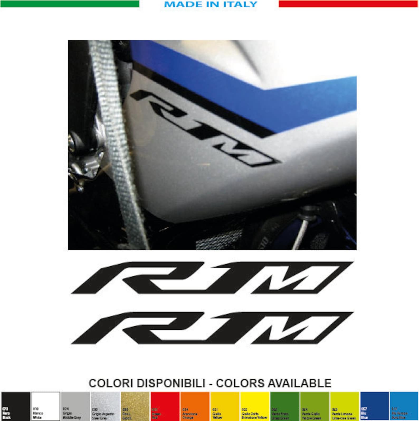 Kit 2 Stickers YAMAHA R1M 2015 Written Mm.140xmm.16 - Decals Stickers ...