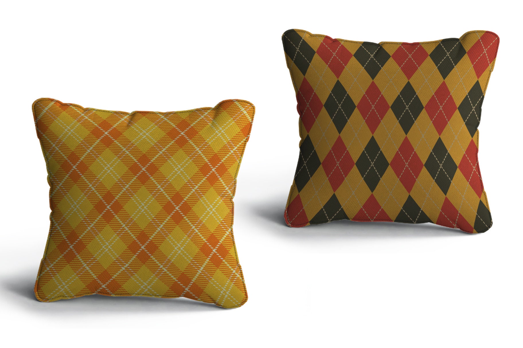 Autumn Tartan and Argyle Plaid Digital Wallpaper, Seamless Pattern ...