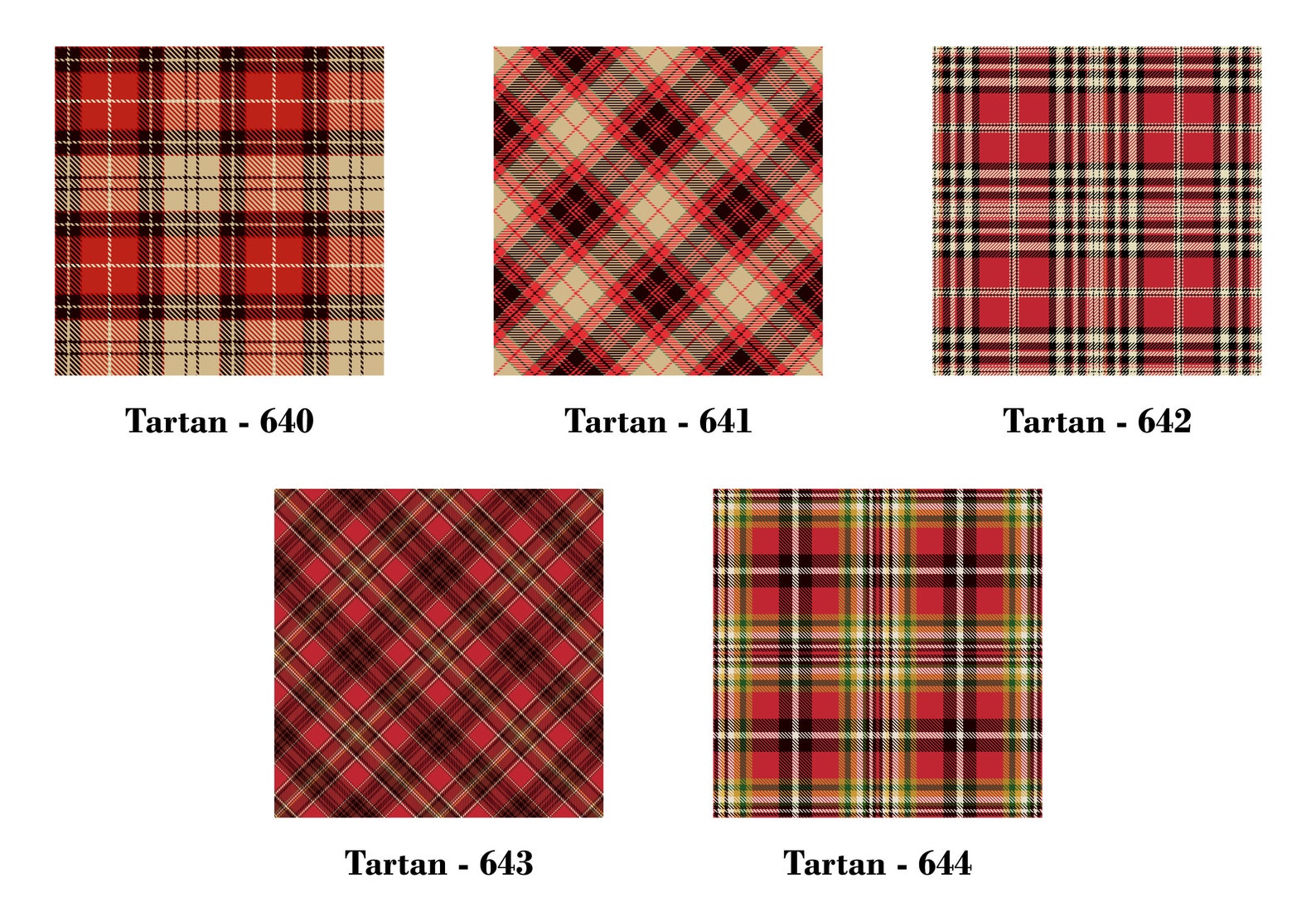 Tartan Digital Paper Clipart. Scottish Plaid, Tartan Clipart. Seamless ...