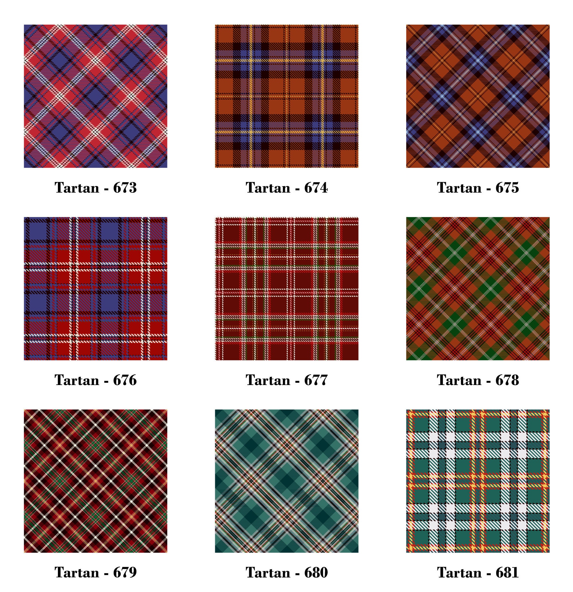 Tartan Digital Paper Clipart. Scottish Plaid Tartan Clipart. - Etsy