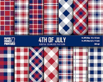 Red White and Blue Seamless - Etsy