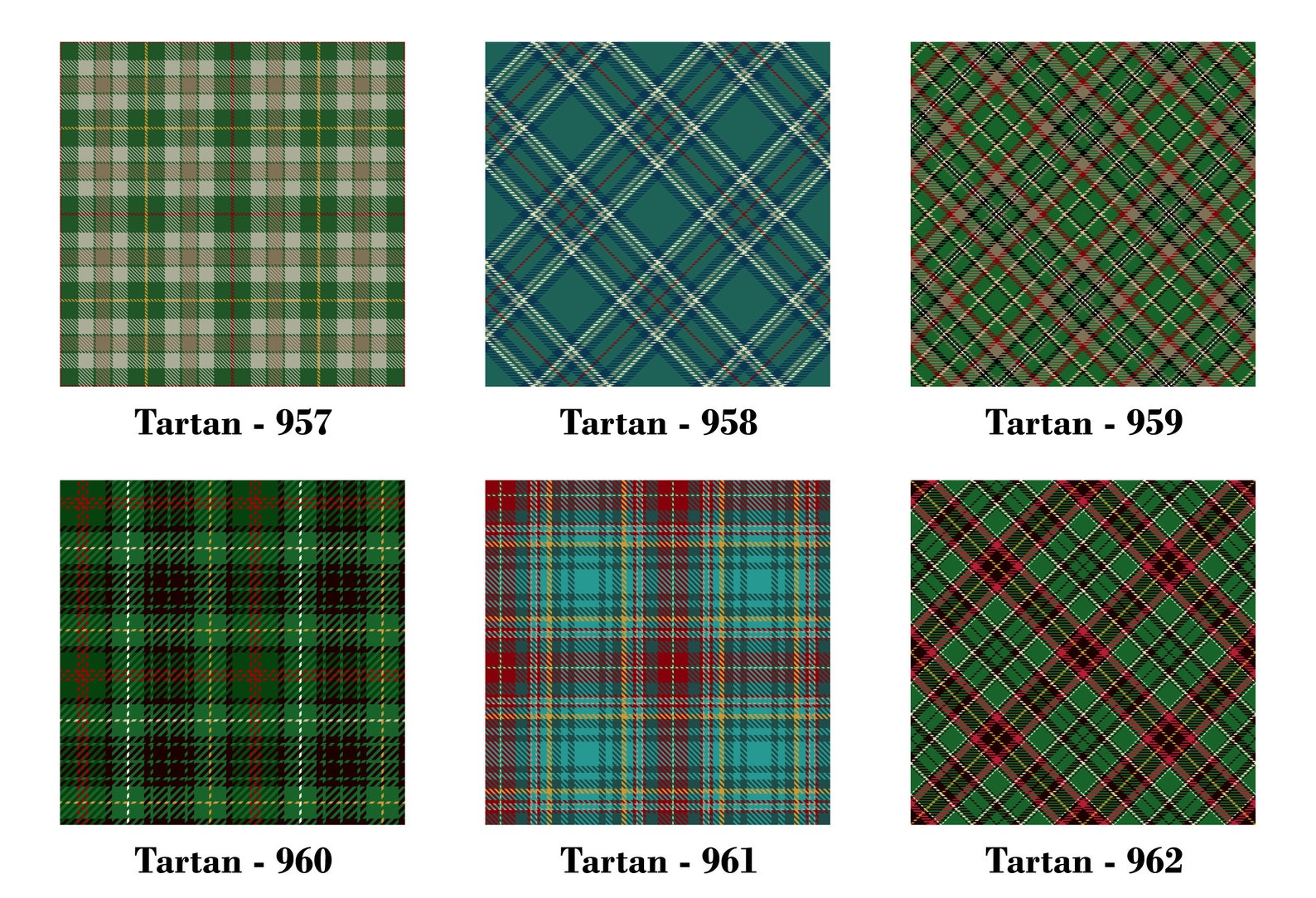 Tartan Digital Paper Clipart. Scottish Plaid, Tartan Clipart. Seamless ...