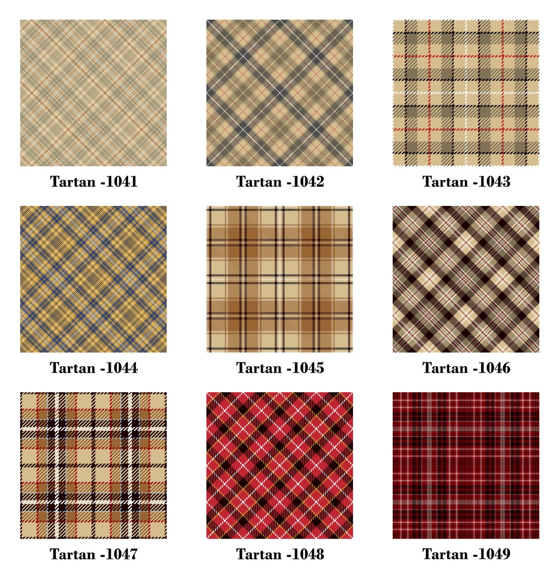 Tartan Digital Paper Clipart. Scottish Plaid, Tartan Clipart. Seamless ...