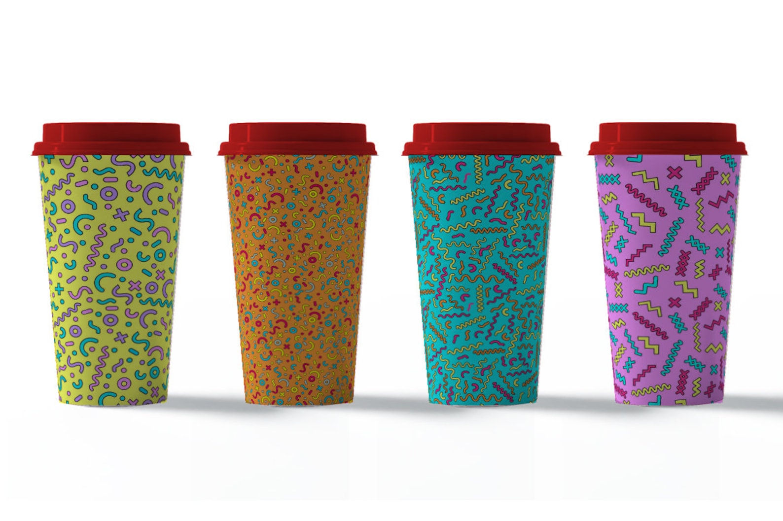 MEMPHIS DIGITAL PAPER: 12" X 12" Memphis Patterns, Scrapbook Patterns ...