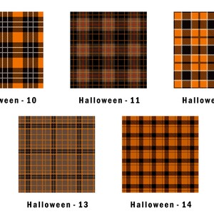 Halloween Plaid Digital Paper, Buffalo Check Design, Halloween Plaid ...