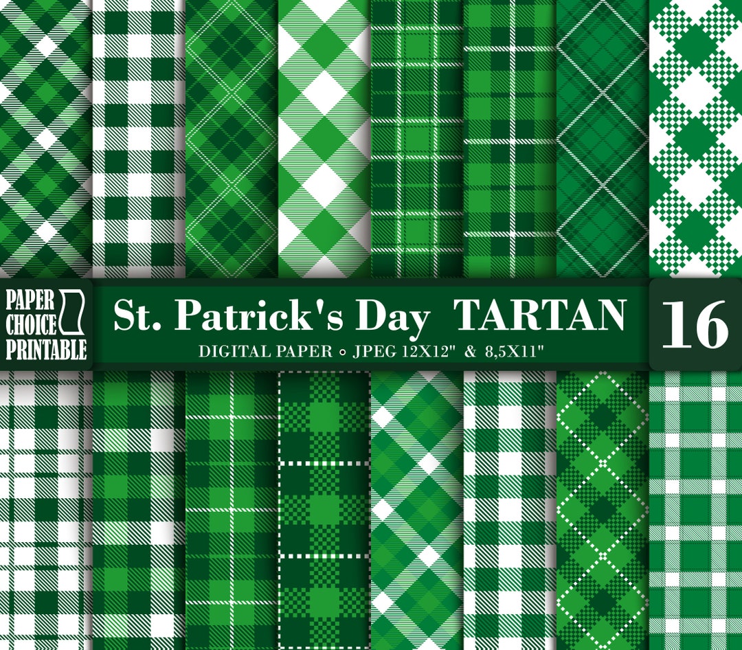 SAINT PATRICKS DAY Digital Paper: 12" X 12" Seamless Pattern Prints ...