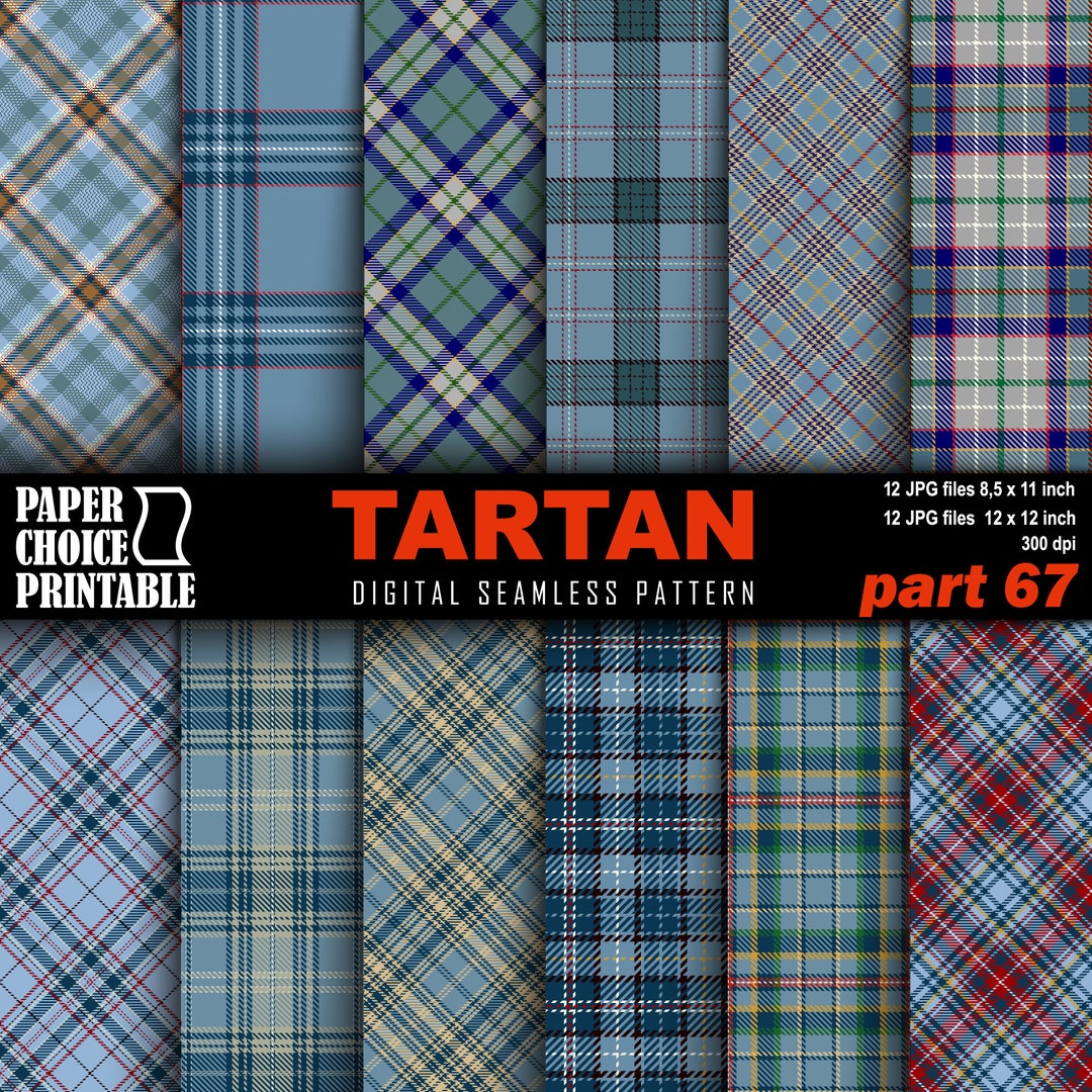 Tartan Digital Paper Clipart. Scottish Plaid, Tartan Clipart. Seamless ...