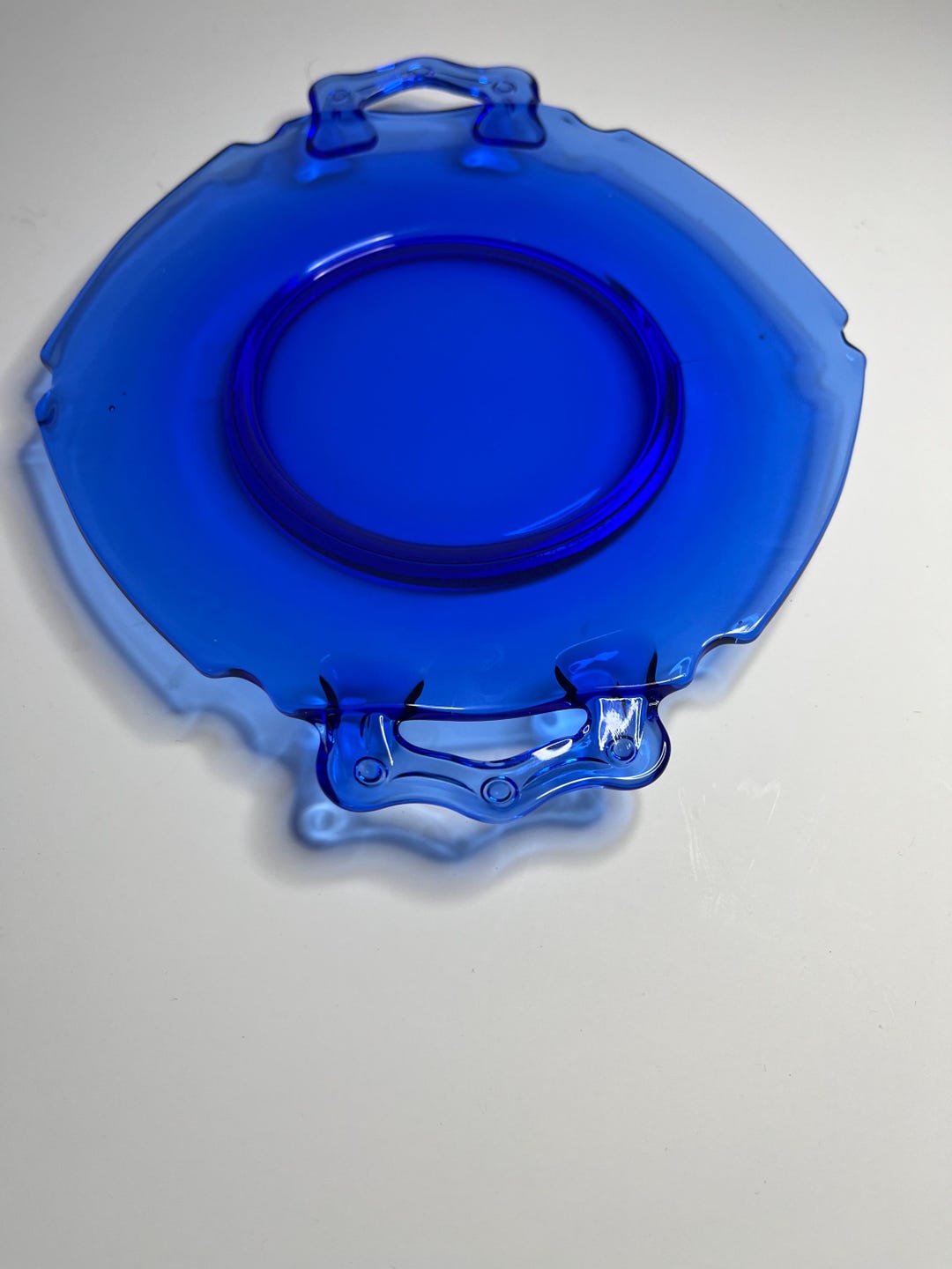 Antique 1920s L.E. Smith Cobalt Mount Pleasant Shield Handled Mayo Bowl ...