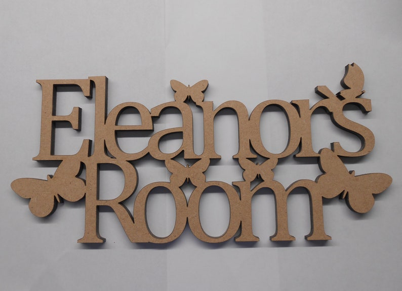 Unpainted Personalised Door Sign Childrens MDF Sign Hand | Etsy