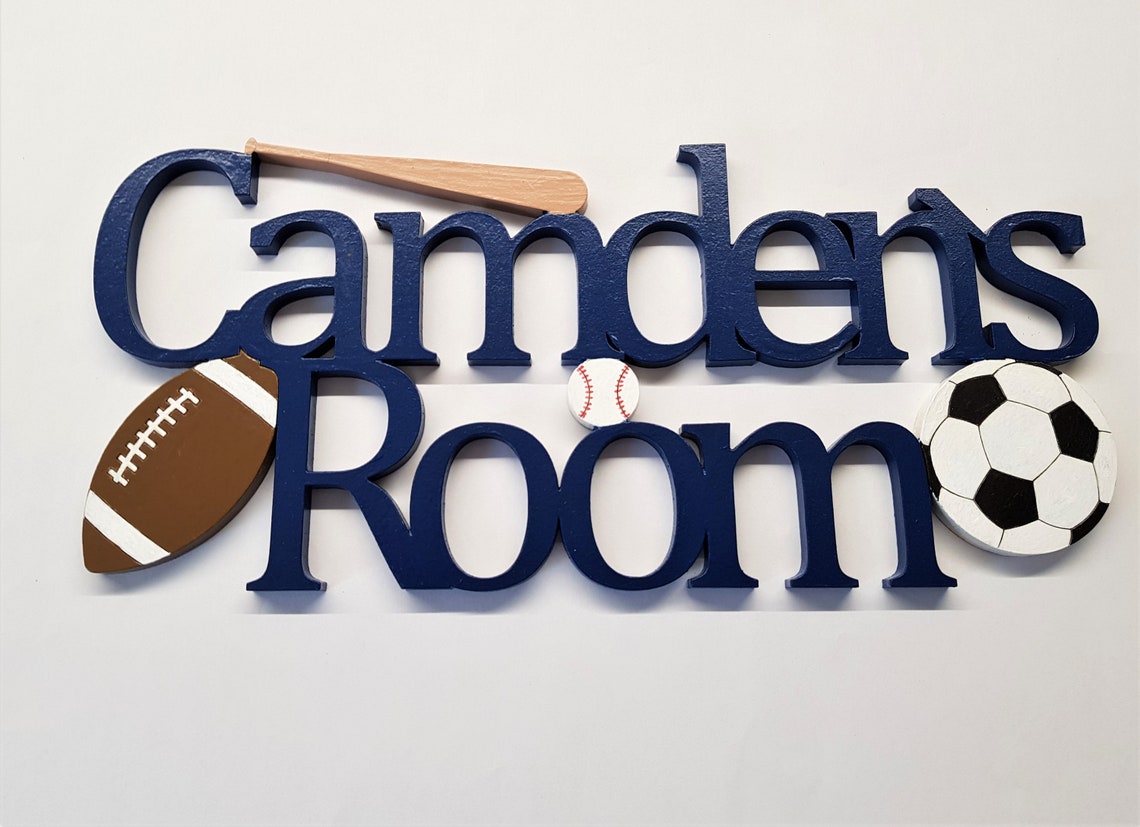 Personalised Sports Themed Door Sign Childrens MDF Sign | Etsy