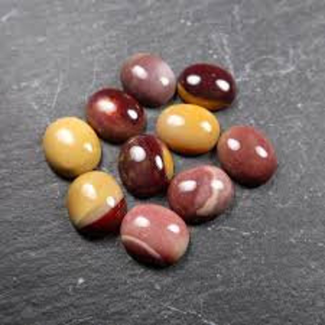 Natural Mookaite Mixed Color Gemstone Mookaite Oval Cabochon Loose ...