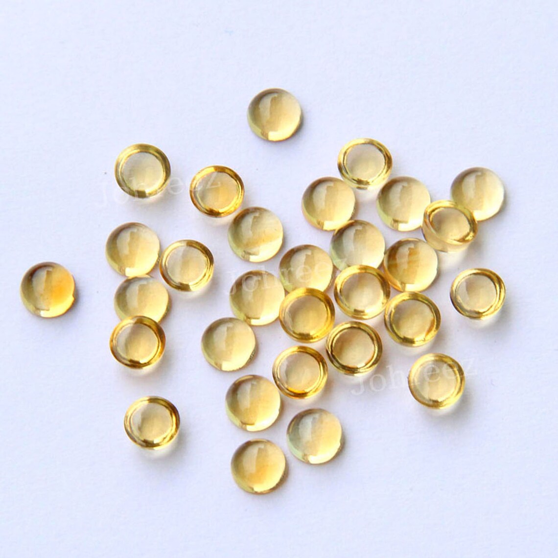 Natural Yellow Citrine Round Cabochon Calibrated Loose | Etsy