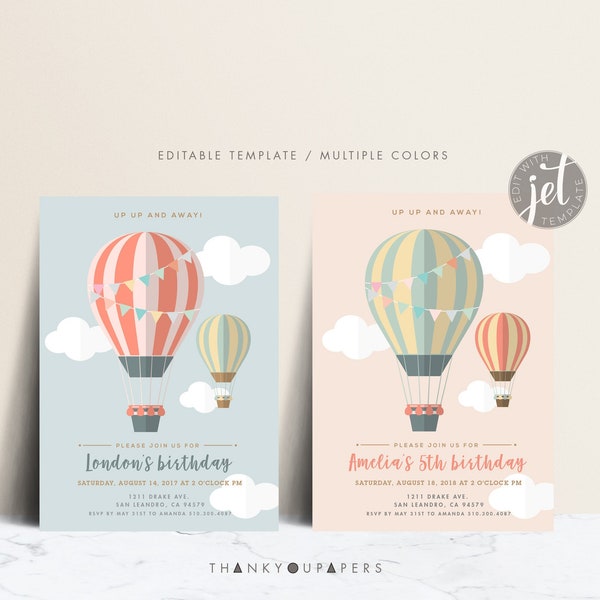 Balloon Invitation - Etsy