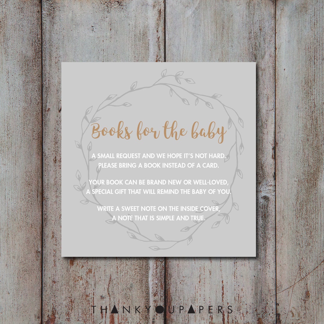 Baby Shower Books for Baby Cards Insert Gender Neutral, Books for Baby ...