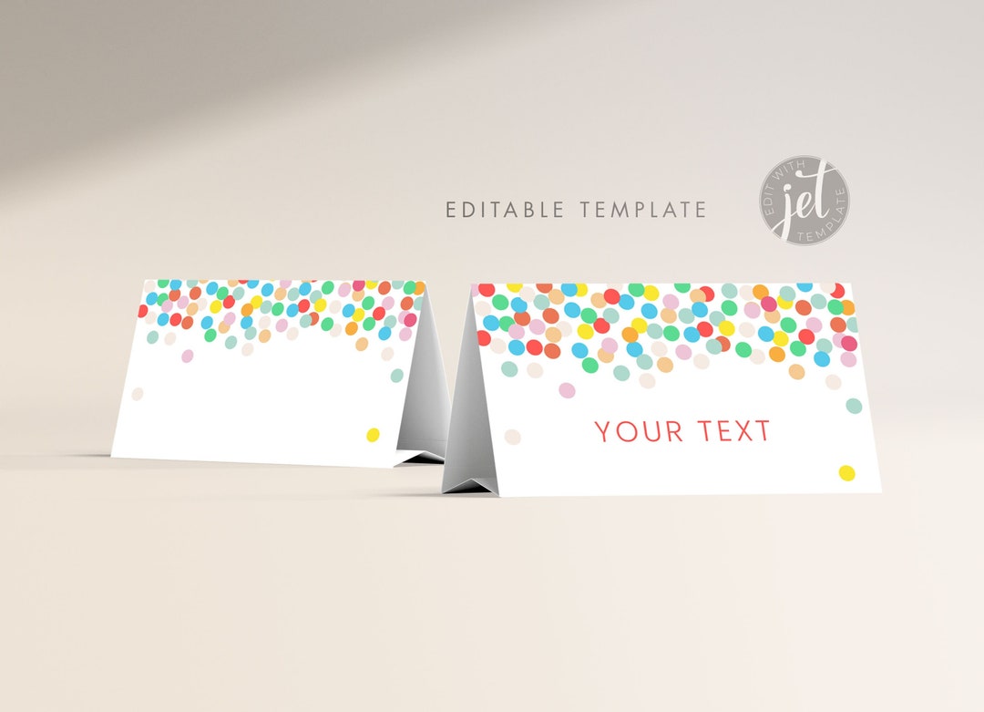 Sprinkle Buffet Cards Name Tent Sprinkle Place Cards Birthday Party ...