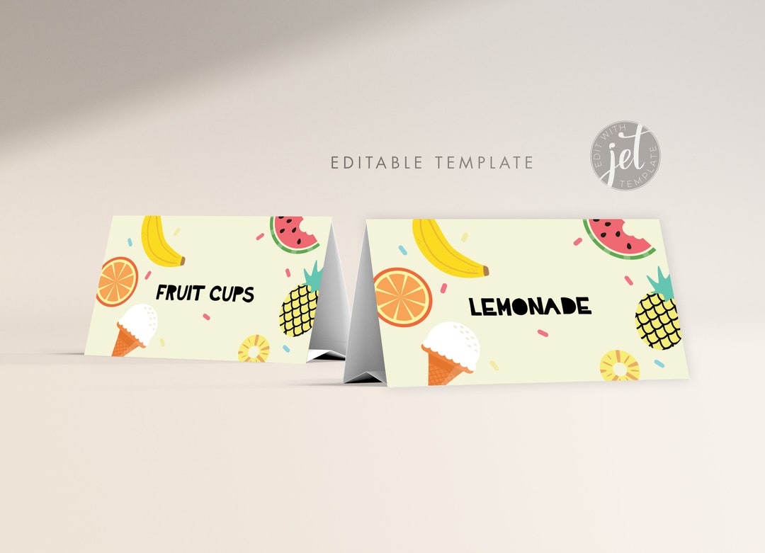 Fruit Tutti Frutti Summer Fruit Table Tents, Buffet Tents Food Tents ...