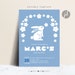 Rabbit Birthday Invitation: Pink & Blue Doljanchi, Zhuazhou Template ...