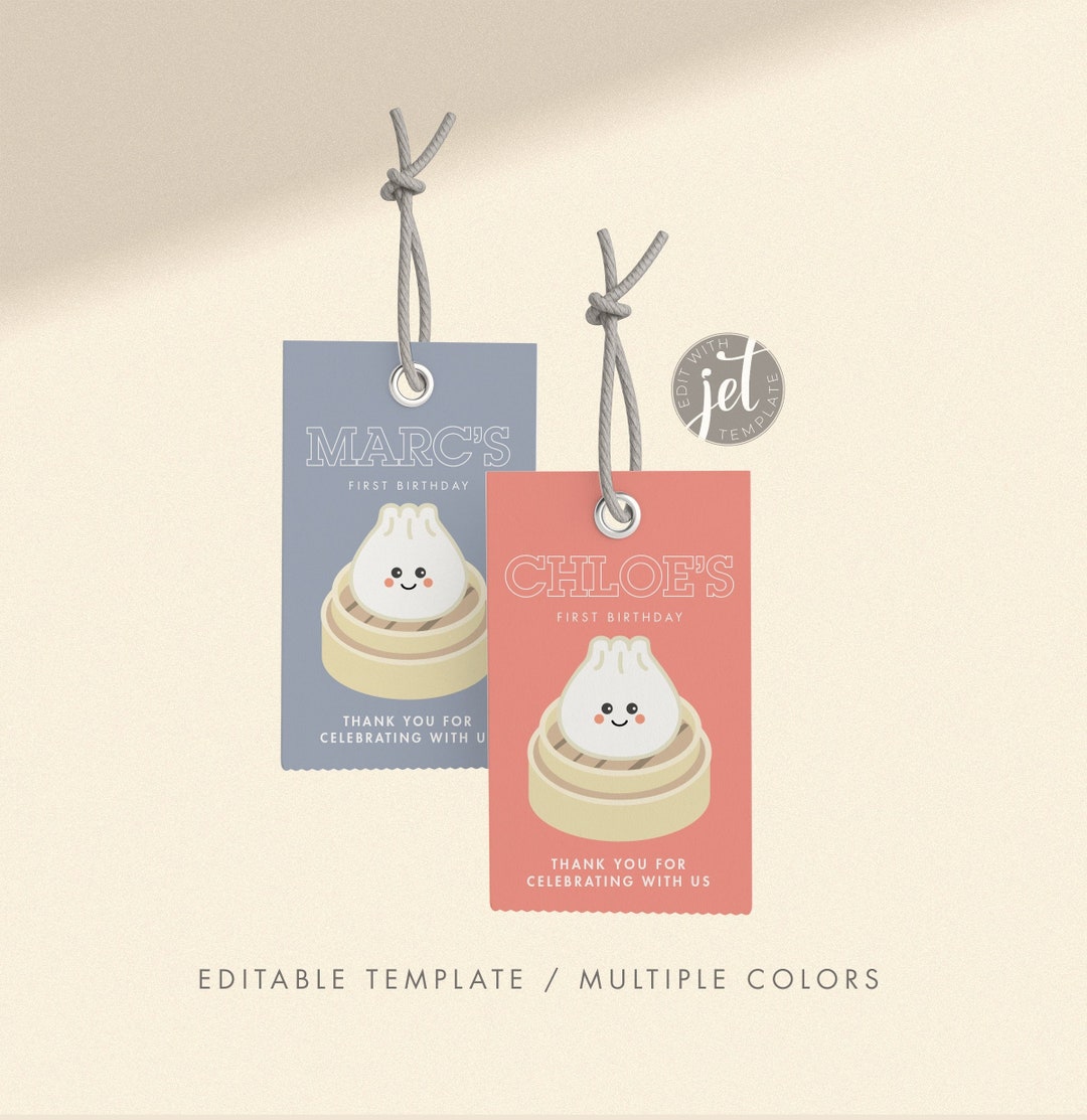 Dumpling Tag Thank You Tag Birthday Party Baby Shower Favor Tags up up ...