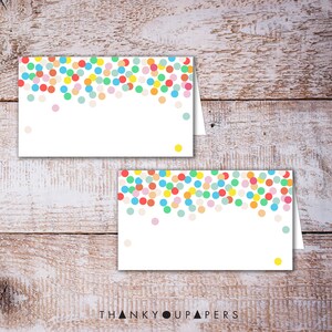 Sprinkle Buffet Cards Name Tent Sprinkle Place Cards Birthday Party ...