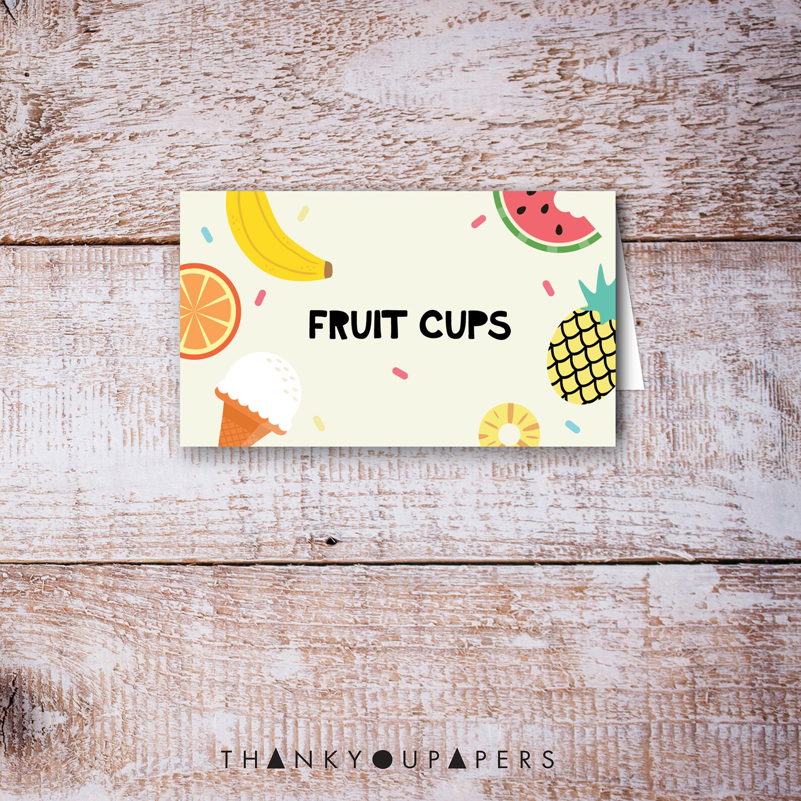 Fruit Tutti Frutti Summer Fruit Table Tents, Buffet Tents Food Tents ...