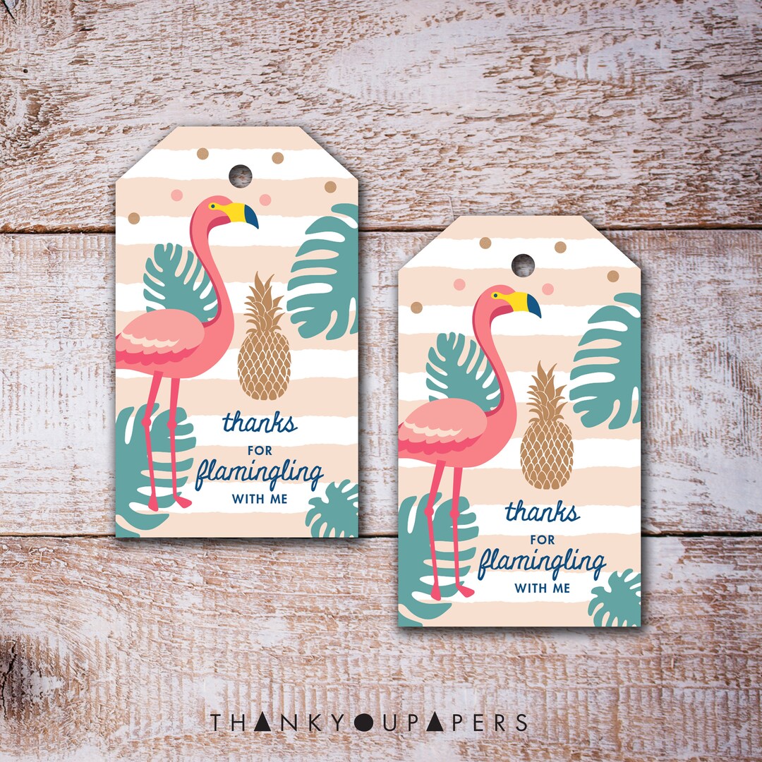 Flamingo Favor Tag, Flamingle Birthday Favor Tag, Flamingo Baby Shower ...