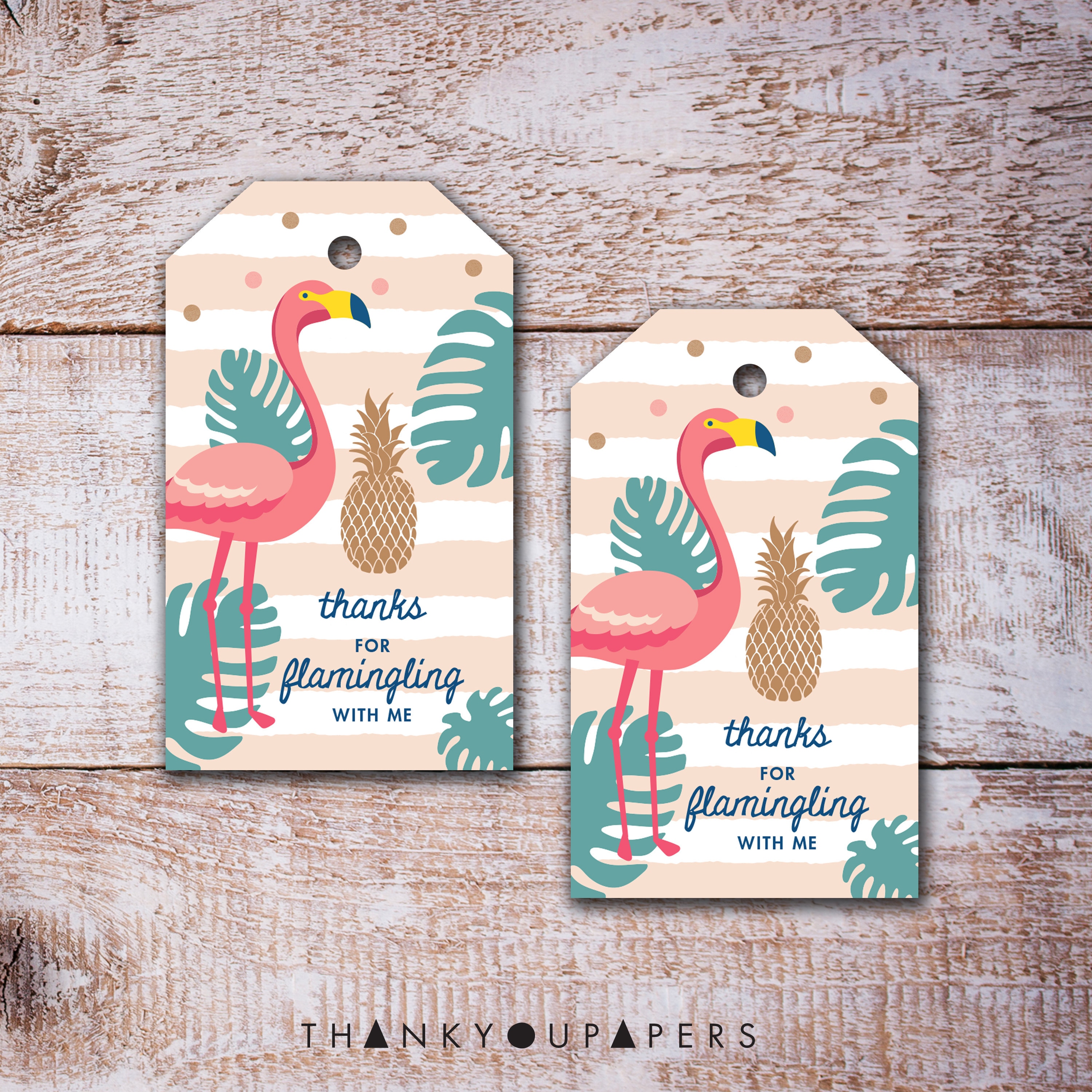 Flamingo Favor Tag Flamingle Birthday Favor Tag Flamingo | Etsy