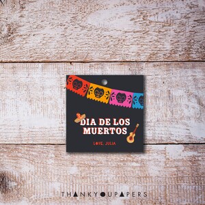 Day of the Dead Halloween Dia De Los Muertos Favor Tags, Cinco De Mayo ...