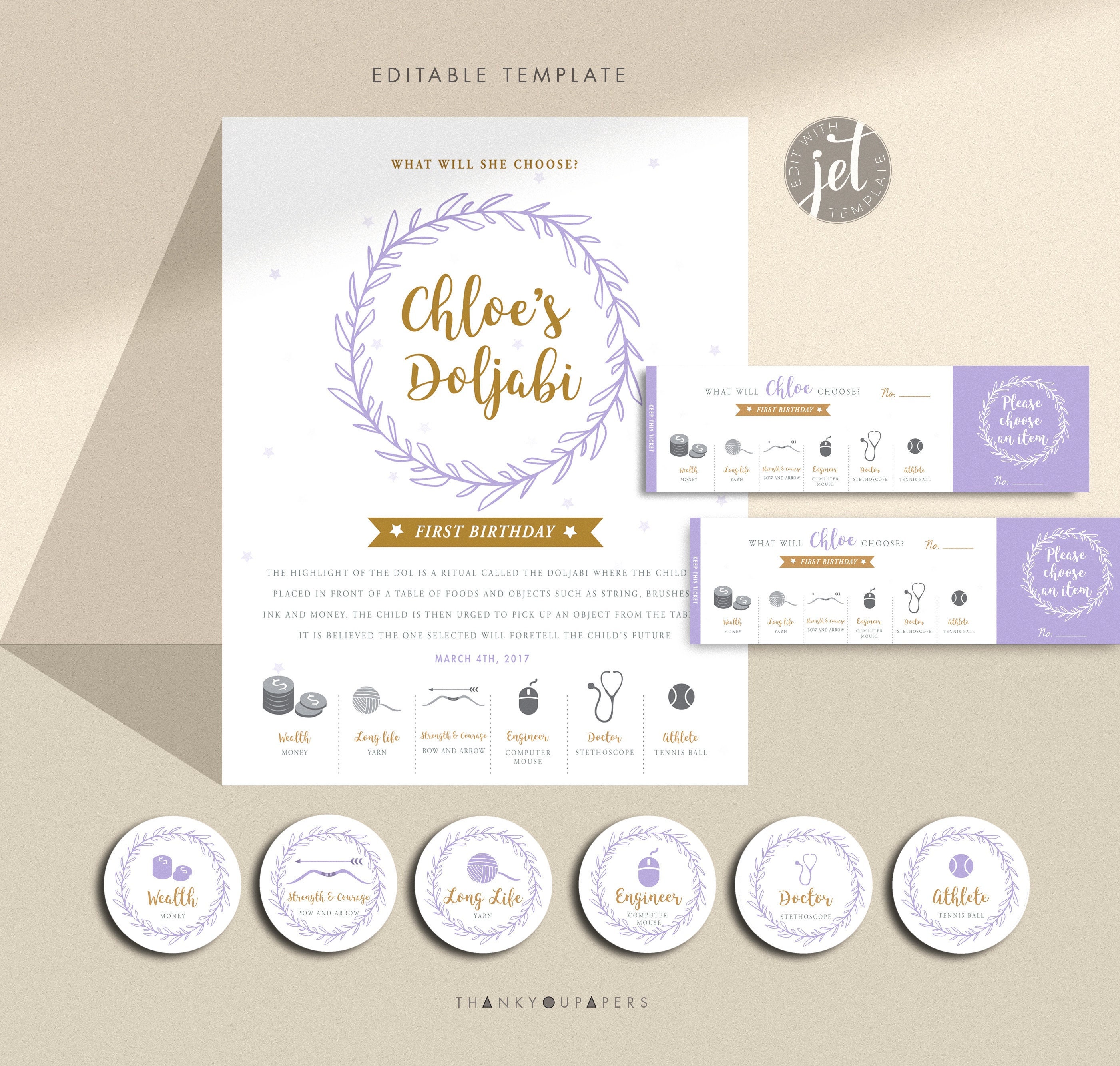 Doljabi Doljanchi Board Korean First Birthday Set Kit Boy Girl - Etsy