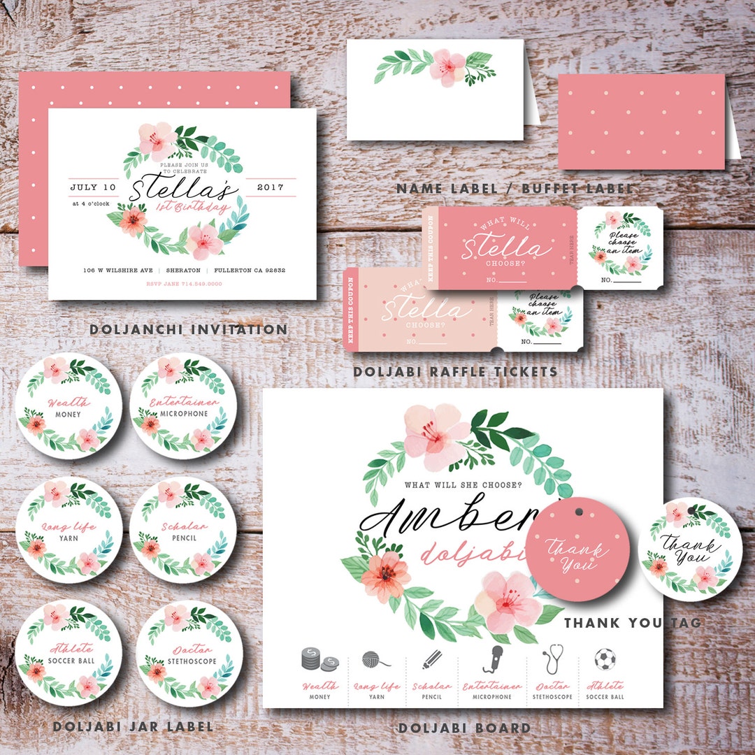 Doljanchi Korean Doljabi Board First Birthday Kit Girl Korean Dol Dohl ...
