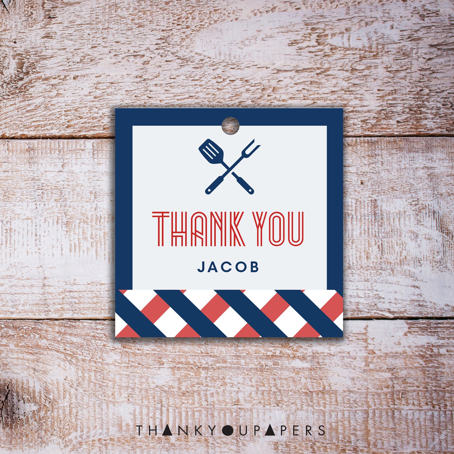BBQ Party Favor Tags Thank You Tags Bbq Themed Birthday Party Summer ...