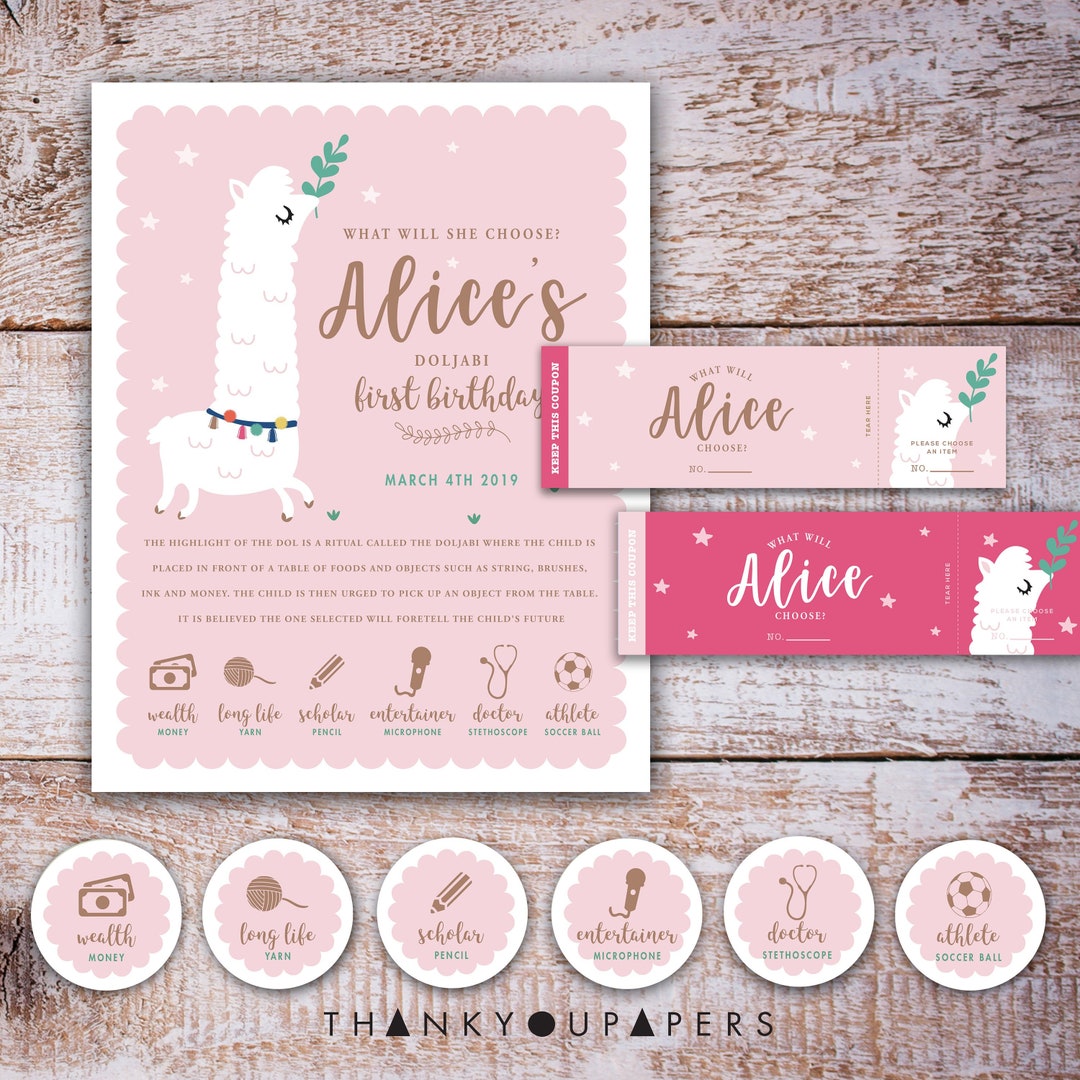 Doljabi Doljanchi Zhuazhou Board Korean First Birthday Set Boy Girl ...