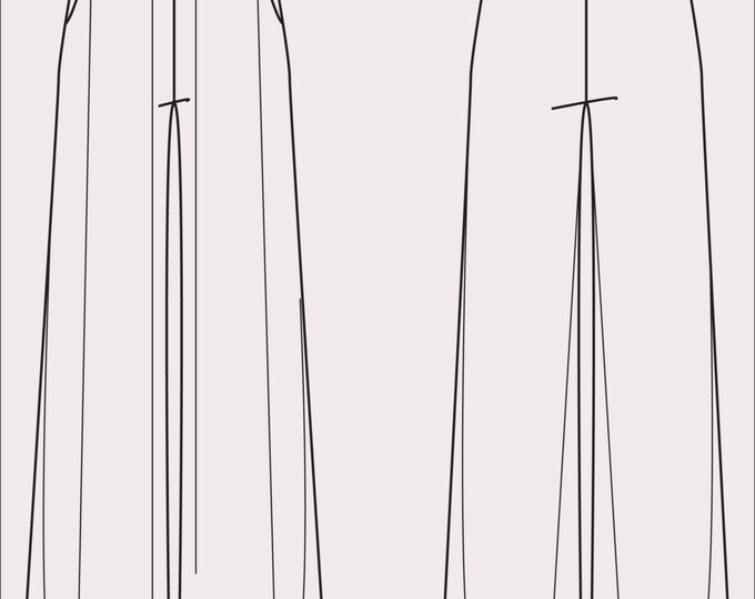 Wide Leg Pants Pattern Women's PDF Sewing Pattern, Pant Sewing Pattern ...