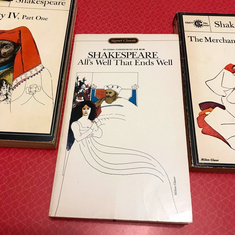 Shakespeare/set 1960s Vintage Paperbacks/the Merchant of - Etsy