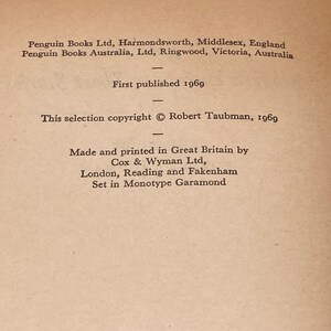 1960s Vintage Penguin Book/short Stories Anthology/the Penguin Book of ...