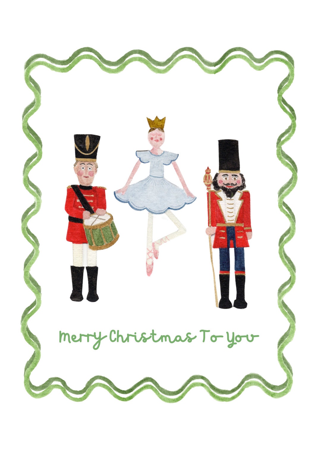 Merry Christmas Card pack of 5 - Etsy