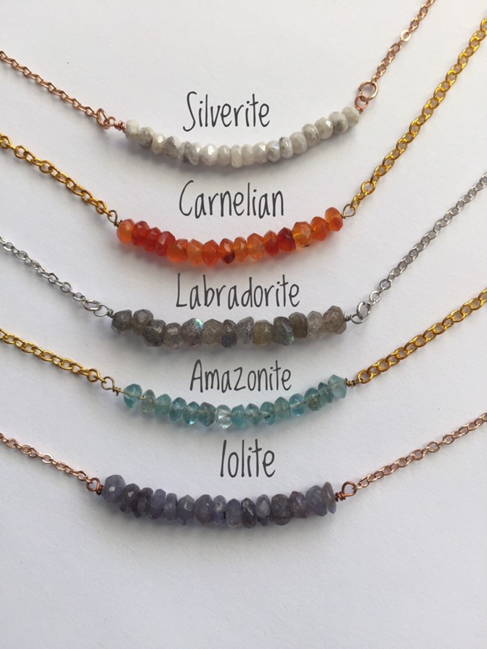 Gemstone Bar Layering Bracelet, Birthstone Bar Bracelet, Crystal Bar ...