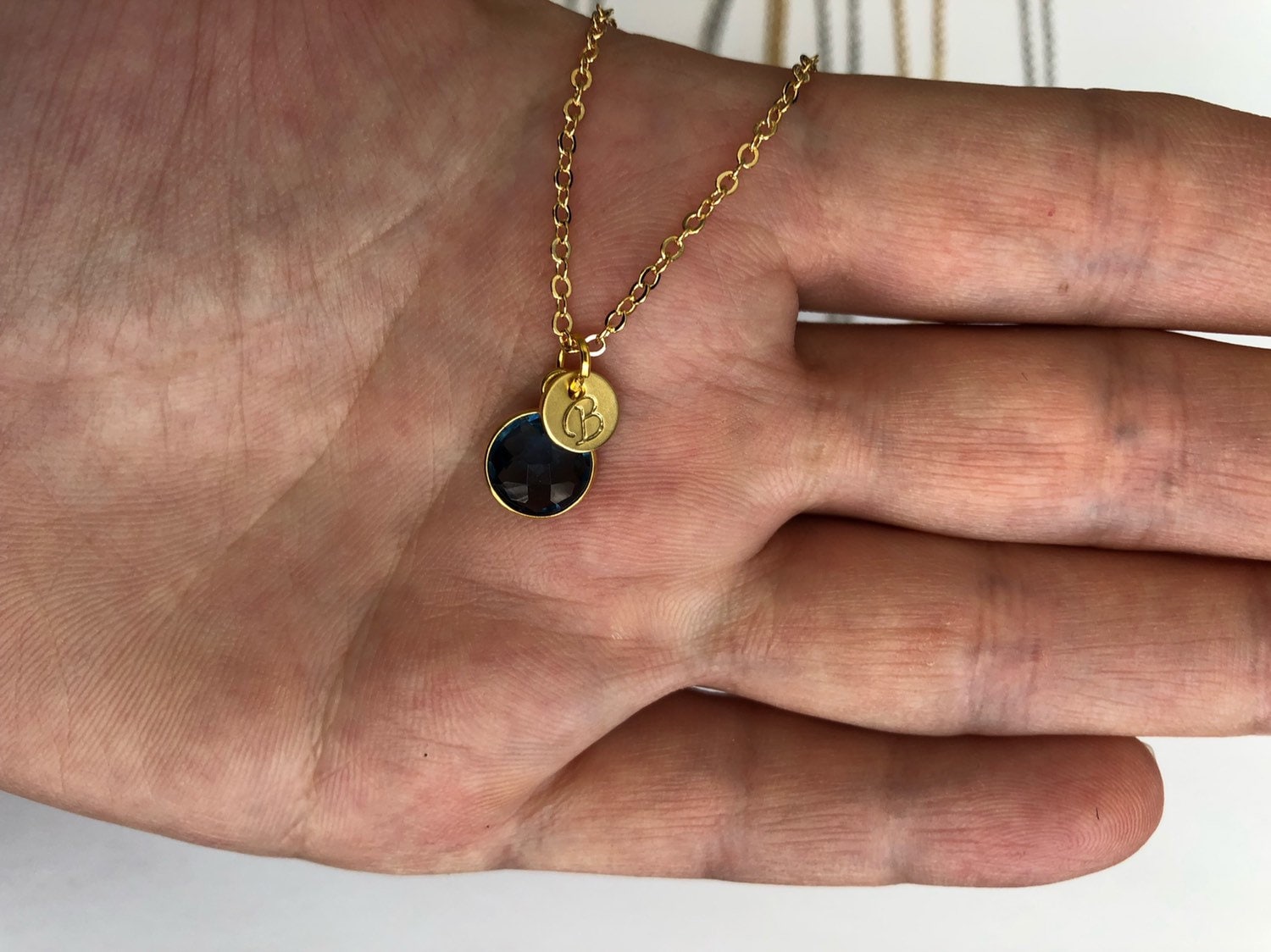 First Time Mom Necklace, New Mom Gift, Initial Necklace With Birthstone ...