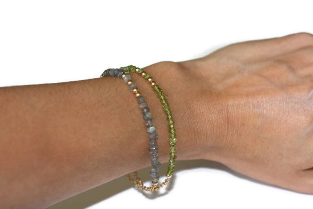 Raw Labradorite Bar Bracelet, Minimalist Bracelet, Everyday Bracelet ...