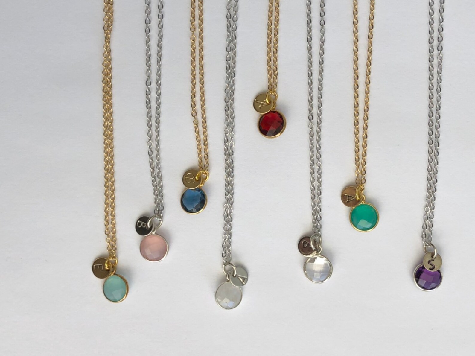 First Time Mom Necklace, New Mom Gift, Initial Necklace With Birthstone ...