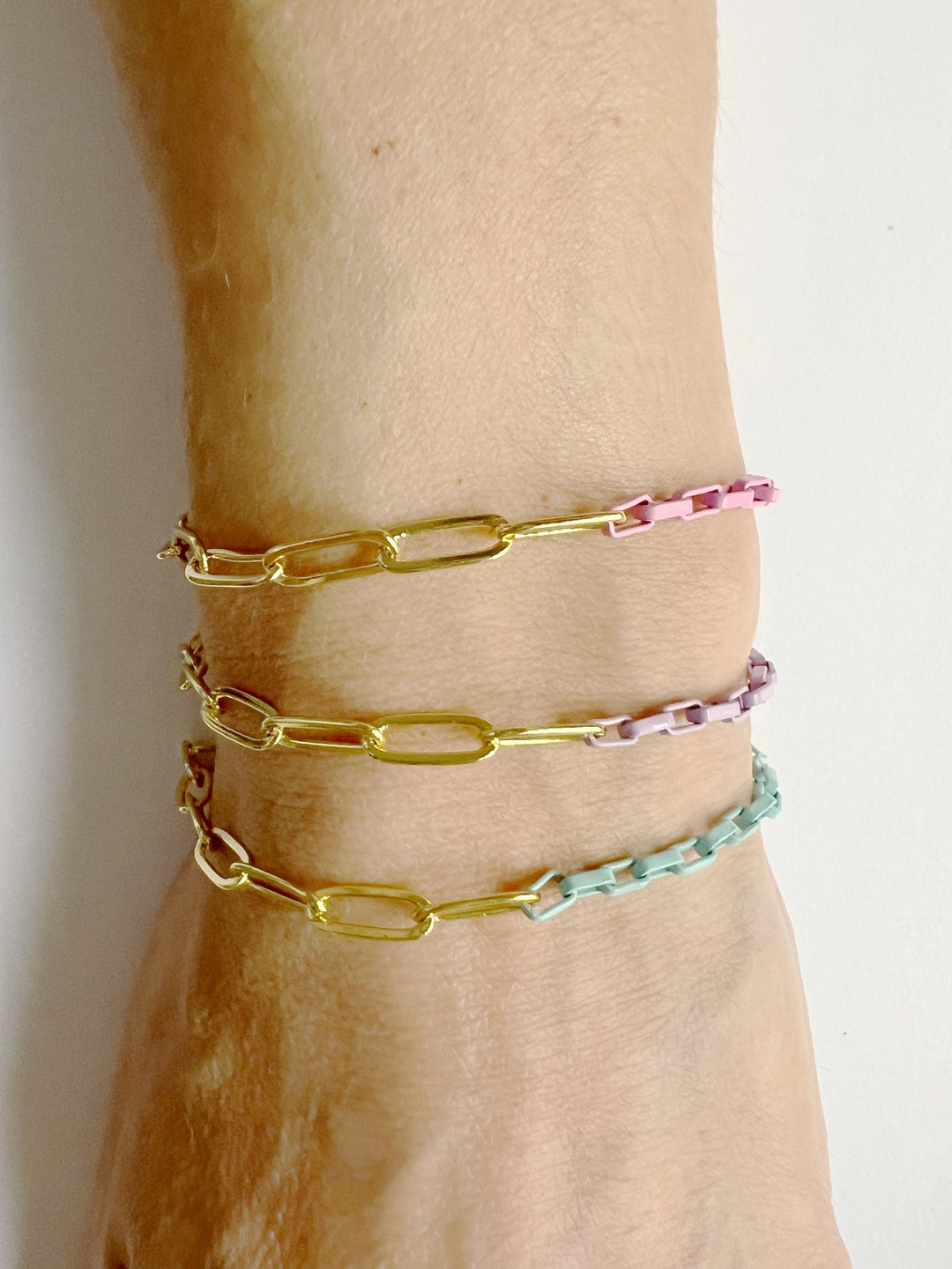GOLD FILLED Paperclip Clip Chain • Chunky Paperclip Bracelet ...